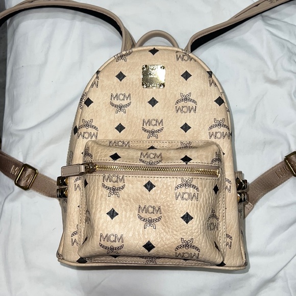 MCM | Bags | Mcm Mini Stark Side Stud Coated Canvas Backpack | Poshmark